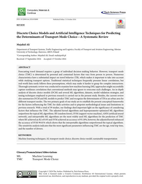 Pdf Discrete Choice Models And Artificial Intelligence Techniques For