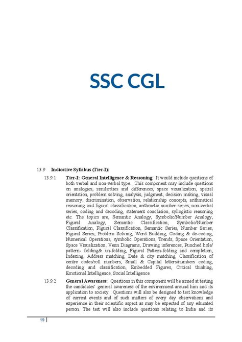 Ssc Cgl Syllabus 2023 Pdf Download Here Aglasem Career