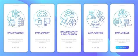 Data Lake Key Concepts Blue Gradient Mobile App Screen Technology