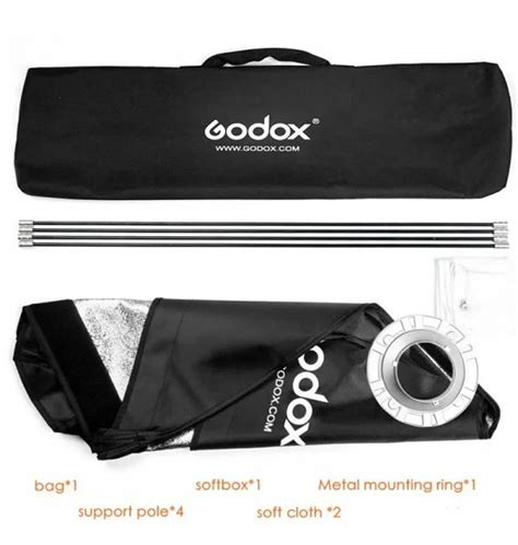 Godox 소프트박스 보웬스 마운트 Bw 80cm X 120cm 스피드라이트 스튜디오 스트로브 플래시 사진 티몬