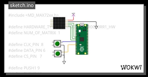 Pantall 8X8 LEDS Juego Wokwi ESP32 STM32 Arduino Simulator
