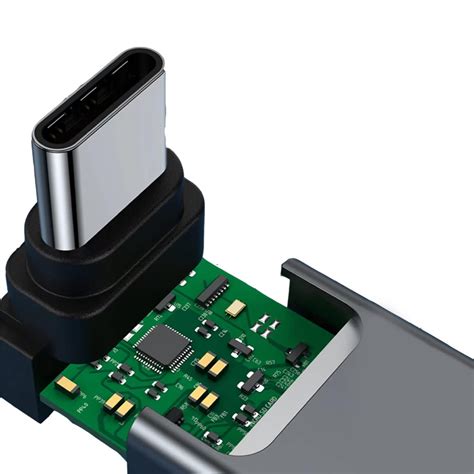 SUPT OTG USB 3 1 To Type C Elbow High Speed Adapter Aluminium Alloy ST2 Silver