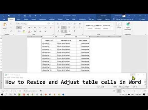 How To Resize And Adjust Table Cells In Word Artofit