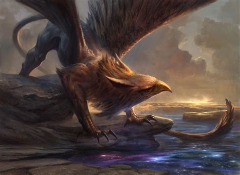 Griffin Dreamfinder Mtg Art From Born Of The Gods Set By Adam Paquette