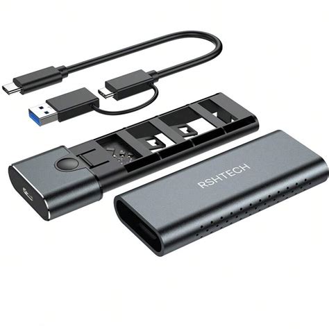 RSHTECH RSHTECH USB GEN Gbps High Speed SSD Enclosure With Type C To USB A Adapter Cable
