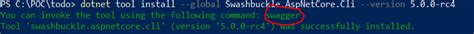 Core Could Not Execute Dotnet Swagger Command Stack Overflow