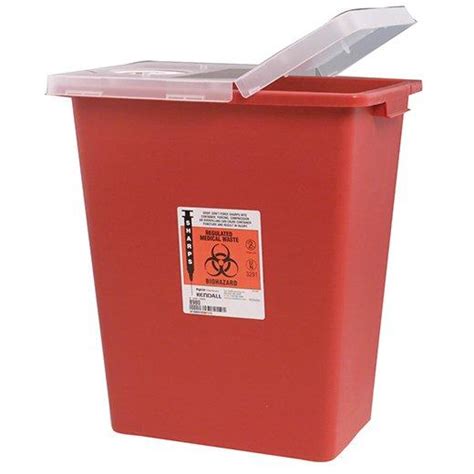 Sharps Container 8 Gal Red Hinged Lid