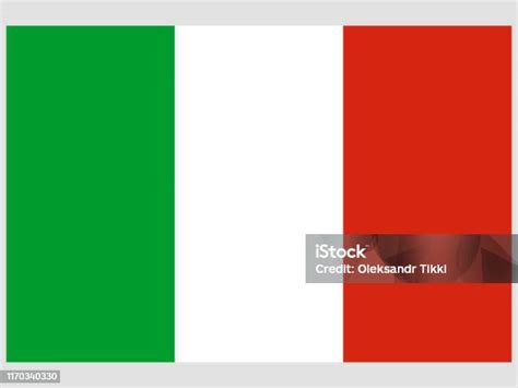이탈리아 아름다운 국기입니다 원래 색상과 비율 심플하고 트렌디 한 플랫 디자인 웹 로고 아이콘 및 배경에 대한 벡터 그림 Eps10 모든 국가에서 플래그 세트 국기에 대한