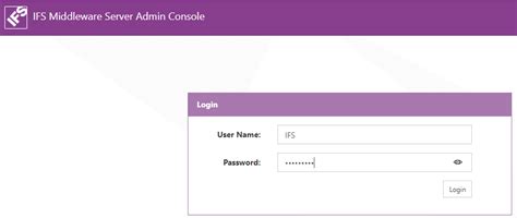 Ifs Middleware Server Admin Console Ifsapp User Not Allowed Ifs Community