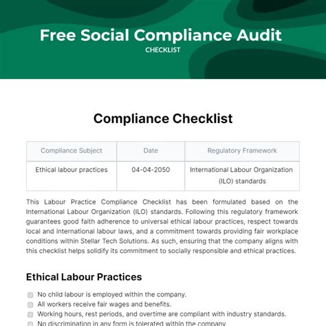 FREE Compliance Checklist Templates Examples Edit Online Download Template Net