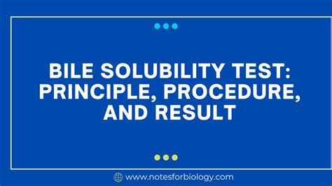 Bile Solubility Test Principle Procedure And Result