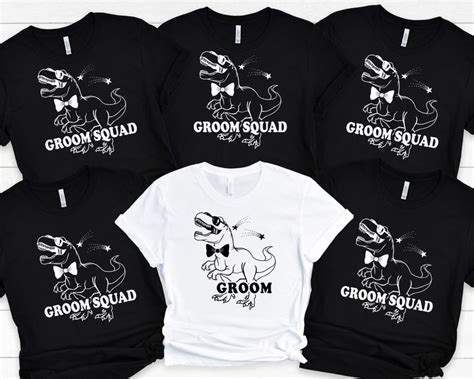 Bachelor Party Shirt T Rex Groom Shirt Groom Squad Shirts 12138