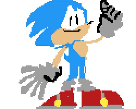 Pixilart Sonic Finger Wagging By Mekko4dev