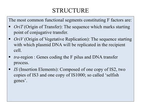 Plasmid Types Structure And Functions Pptx