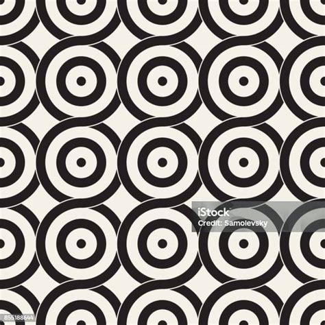 벡터 완벽 한 기하학적 패턴 원과 선으로 구성 되어 있습니다 현대적인 세련 된 둥근된 줄무늬 텍스처입니다 추상적인 배경을 반복