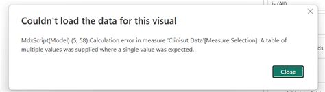 Couldnt Load The Data For This Visual Mdxscript Model 5 58