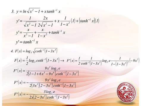 Lesson 4 Derivative Of Inverse Hyperbolic Functions Ppt