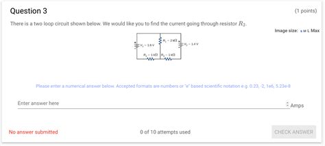 Solved Question 3 1 Points There Is A Two Loop Circuit
