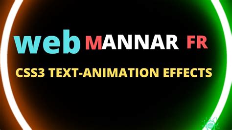 Text Animation After Effects Css Animation Effectweb Manner Fr Youtube