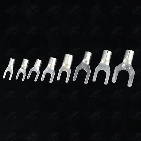 100pcs Ut6 4 Furcate Naked Terminal Non Insulated Fork Terminal