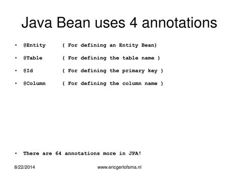 Ppt Architecture Entity Beans Java Persistence Api Powerpoint Presentation Id