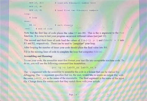 Solved Fibonacci Numbers Refer To Your Lab 6 For Information