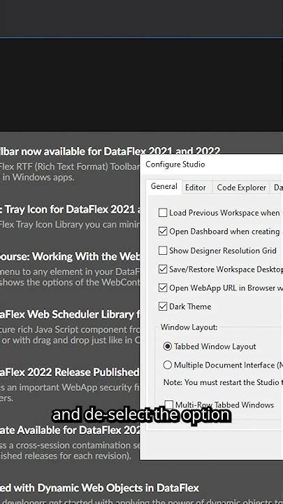 Want To Work With Only One Browser Tab In Dataflex While Debugging