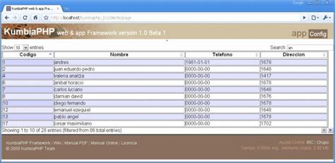 Datagrid Simple Y Jquery Kumbiaphp Framework Wiki