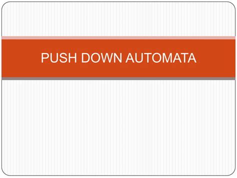 push down automata pptx