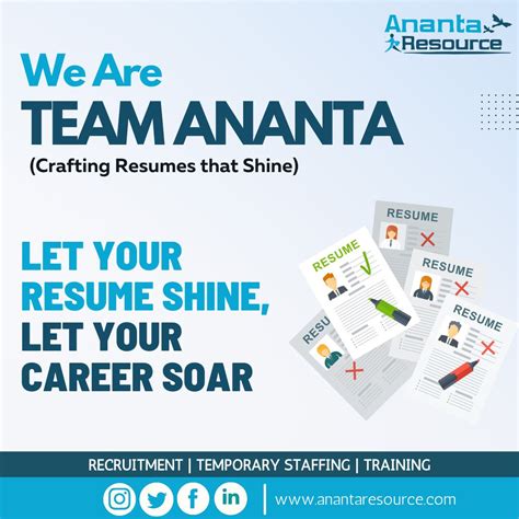 Ananta Resource Management On Linkedin Resume Resumewritingservice Resumebuilding