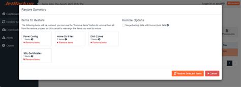 Restore And Download — Jetbackup 5 Documentation Documentation
