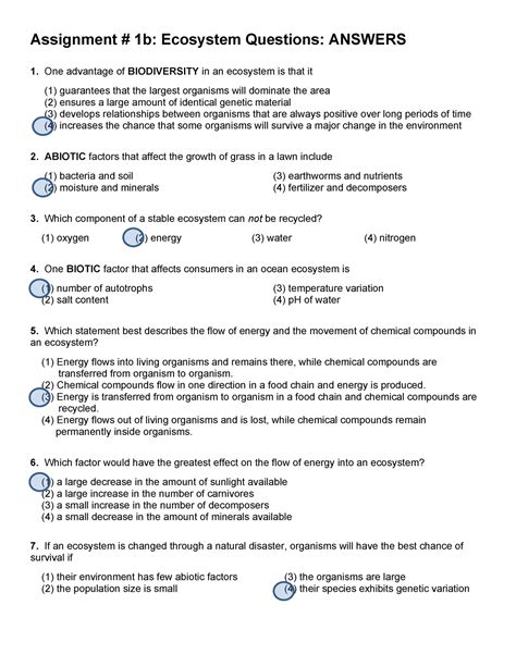 Assignment 1b Ecosystem Questions Answers Docx Assignment 1b Ecosystem Questions