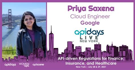 Priya Saxena On Linkedin Looking Forward To My First Tech Talk At Apidays Newyork On Api