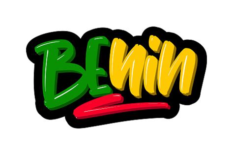 베냉 현대 브러시 문자 텍스트입니다 인쇄 및 광고용 벡터 일러스트 로고 0명에 대한 스톡 벡터 아트 및 기타 이미지 0명 검은색 국가 관광명소 Istock