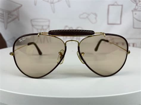 Vintage Ray Ban Aviator Leathers Bausch And Lomb Vintage Zonnebril Jaren