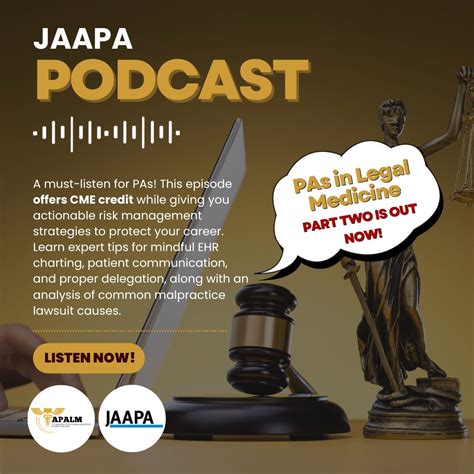 Jaapa Podcast Pas In Legal Medicine Part 2 Cme And Risk Management