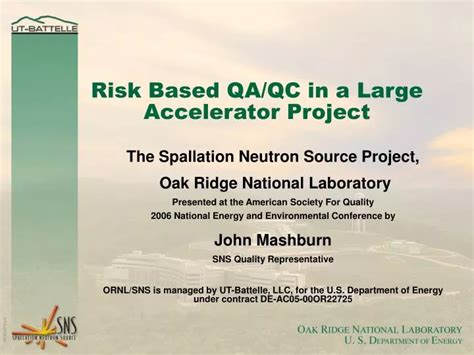 PPT Risk Based QA QC In A Large Accelerator Project PowerPoint Presentation ID 5197214