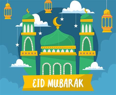 Eid Mubarak Mosque Background