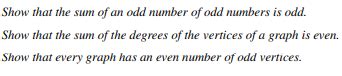 Solved Show That The Sum Of An Odd Number Of Odd Numbers Is Chegg Com