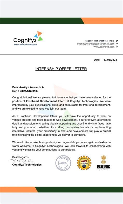 arokiya aswanth a on linkedin i am thrilled to express my sincere