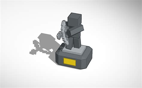 3d Design Minecraft Archer Stone Statue Tinkercad 3d Design Minecraft Archer Stone Statue Tinkercad