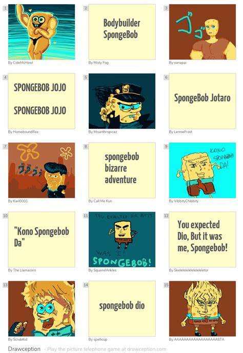 Bodybuilder Spongebob Drawception