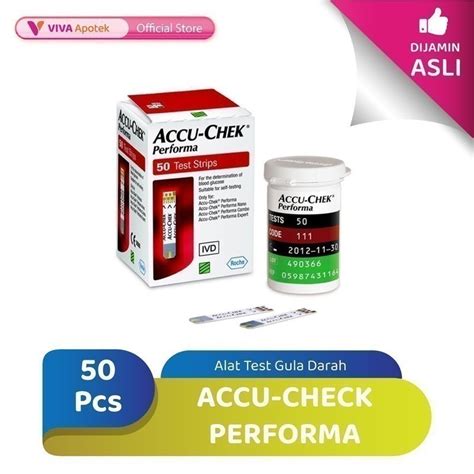 Jual Accu Check Performa Strip Untuk Melakukan Ukur Gula Darah 50 Pieces Shopee Indonesia