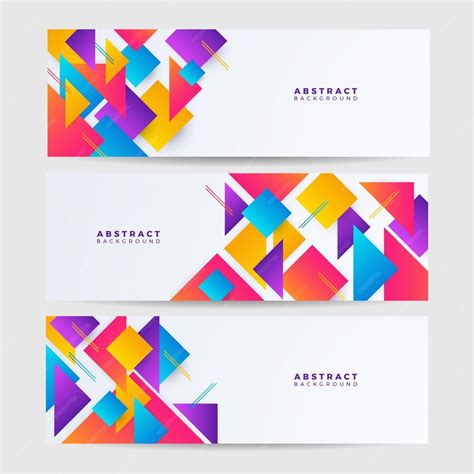 Premium Vector Abstract Colorful Banner Background Dynamic Textured Geometric Element Modern