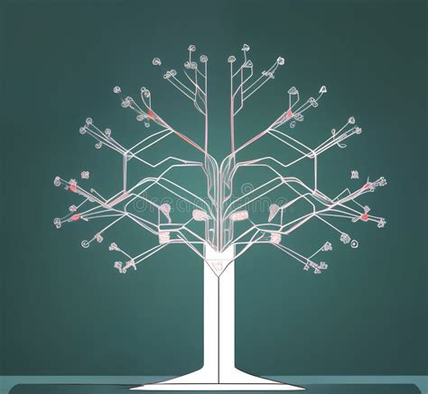 Tree From Electrical Wires Tangled Stock Illustration Illustration Of