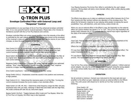 Q Tron Plus Instructions Pdf