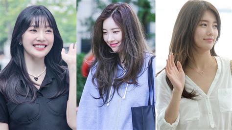 예쁜 긴머리 레이어드컷 C컬펌 S컬펌 생머리 스타일 뷰리진