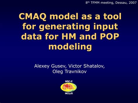 Ppt Cmaq Model As A Tool For Generating Input Data For Hm And Pop