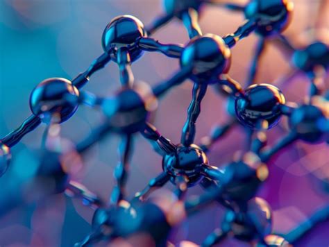 Premium Photo A Closeup Of An Abstract Molecular Structure Of An With Spheres Interlocked In