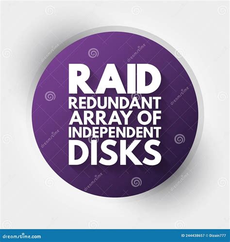 Raid Redundant Array Of Independent Disks Acronym Technology Concept